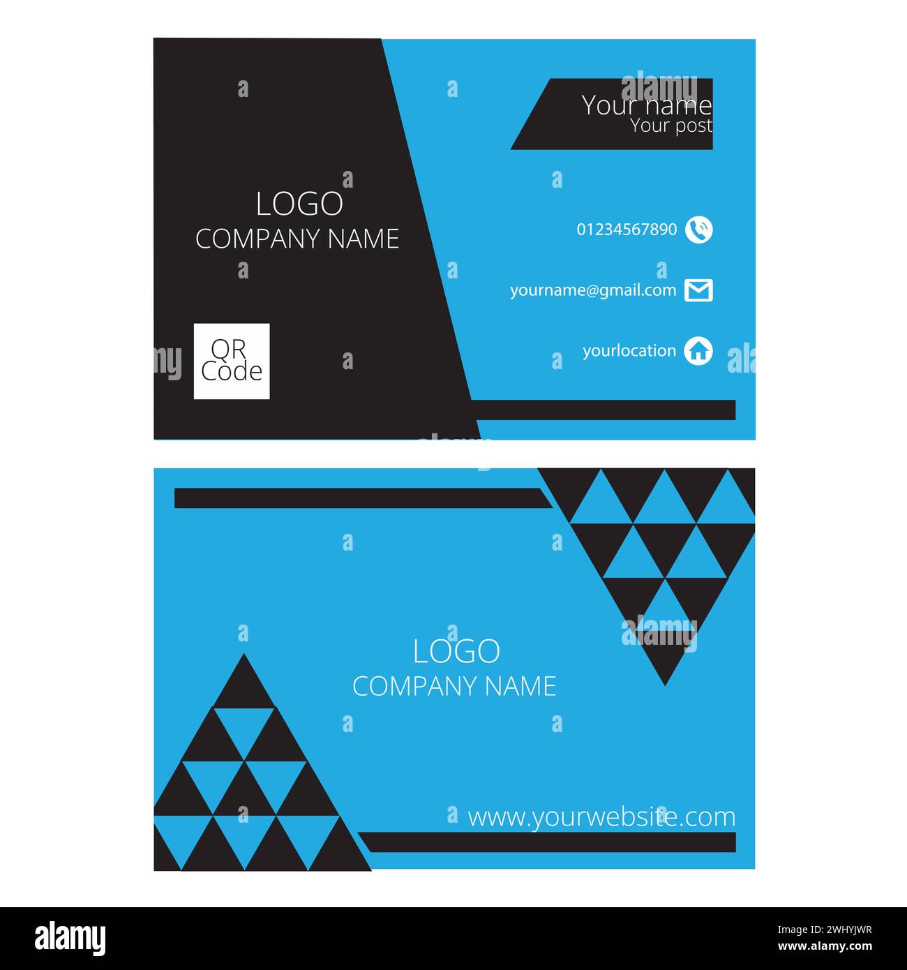 Professional Exclusive Business card Design for Company Stock Vector ...