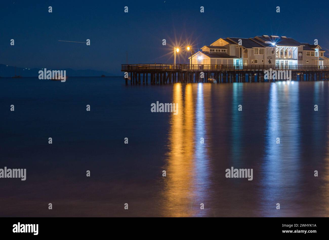 Santa Barbara, Coastline, Night, Ocean views, City lights, Coastal ...