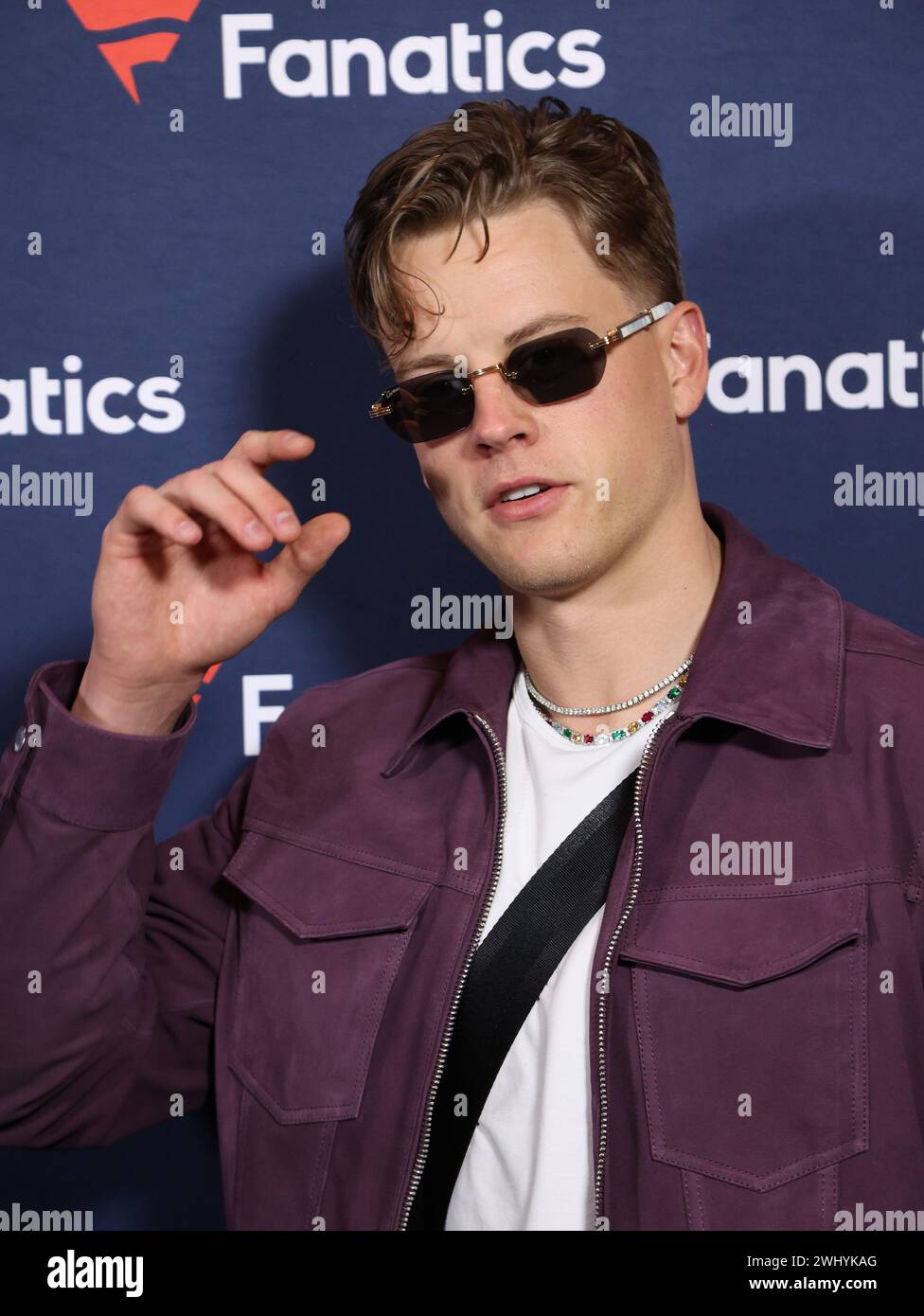 Las Vegas, USA. 10th Feb, 2024. Joe Burrow arriving to Michael Rubin's ...