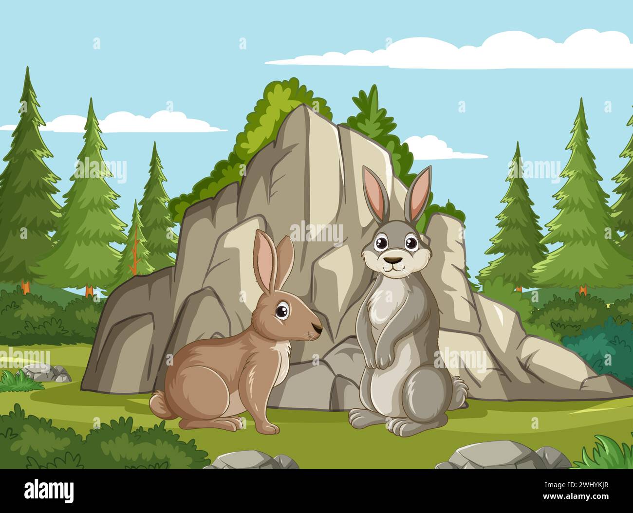 Cartoon rabbits hi-res stock photography and images - Alamy