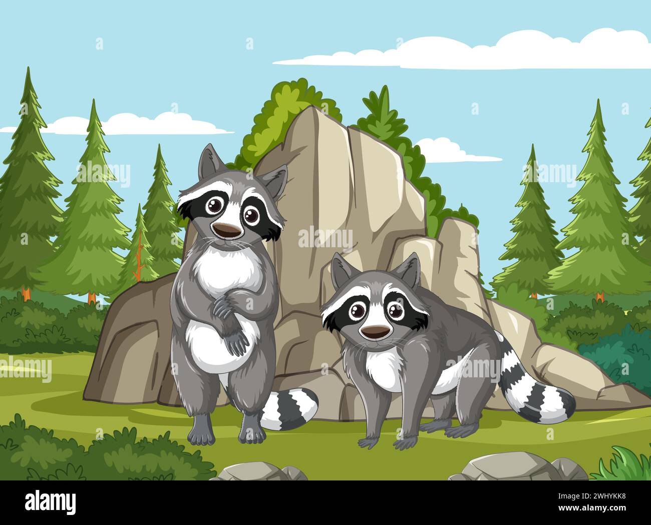 The raccoons cartoon hi-res stock photography and images - Alamy
