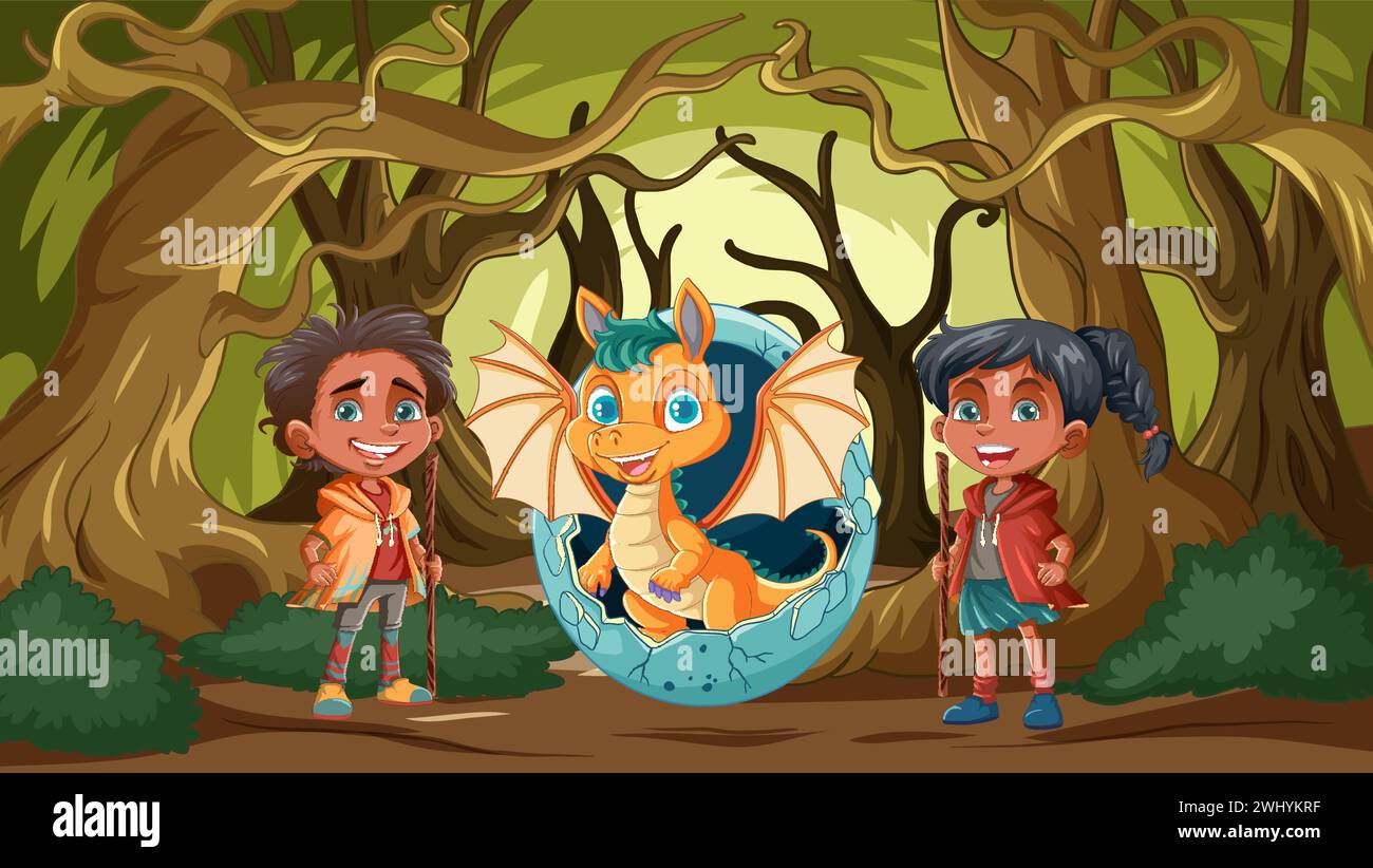 Two fantasy creatures Stock Vector Images - Alamy