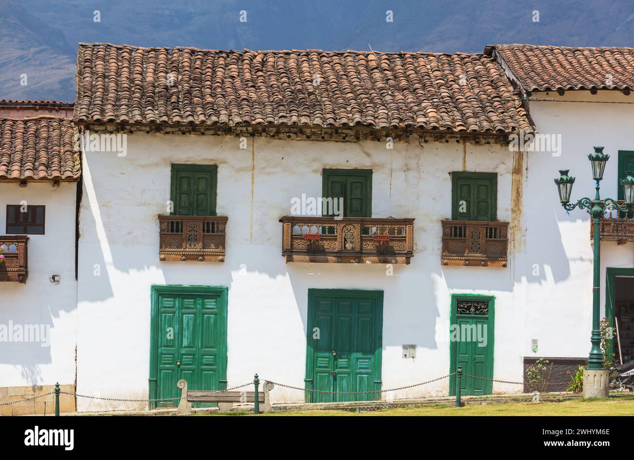 Colonial architecture in Peru Stock Photo - Alamy