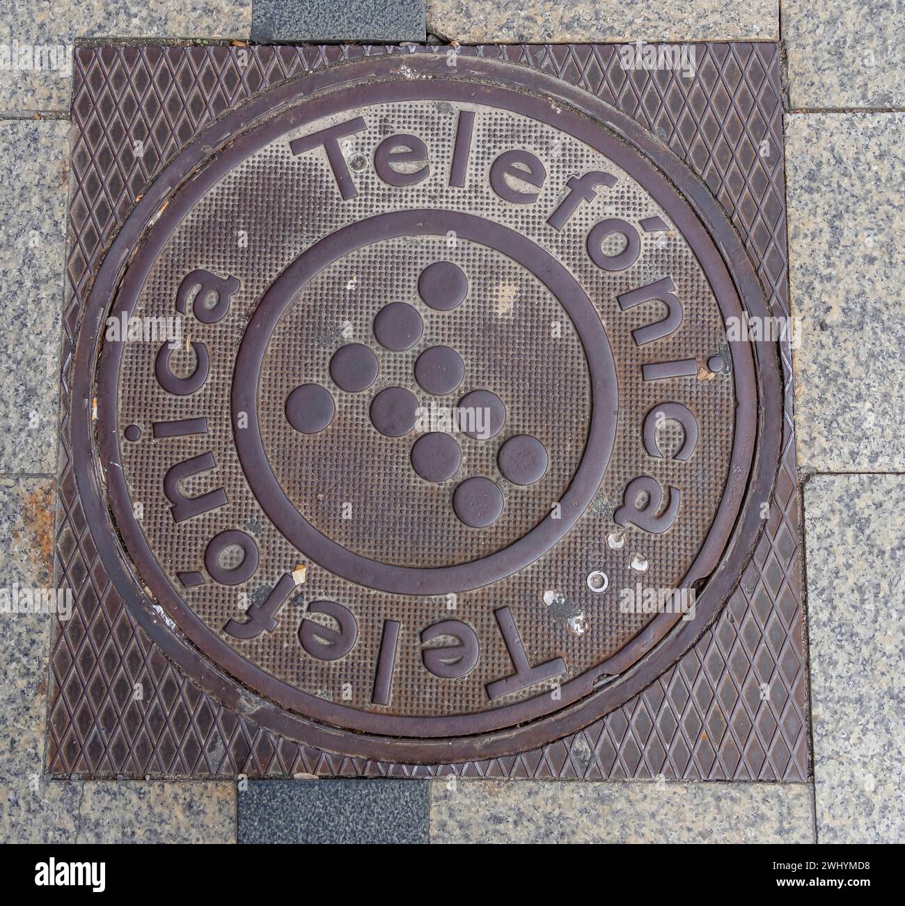 Telephone manhole cover hi-res stock photography and images - Alamy