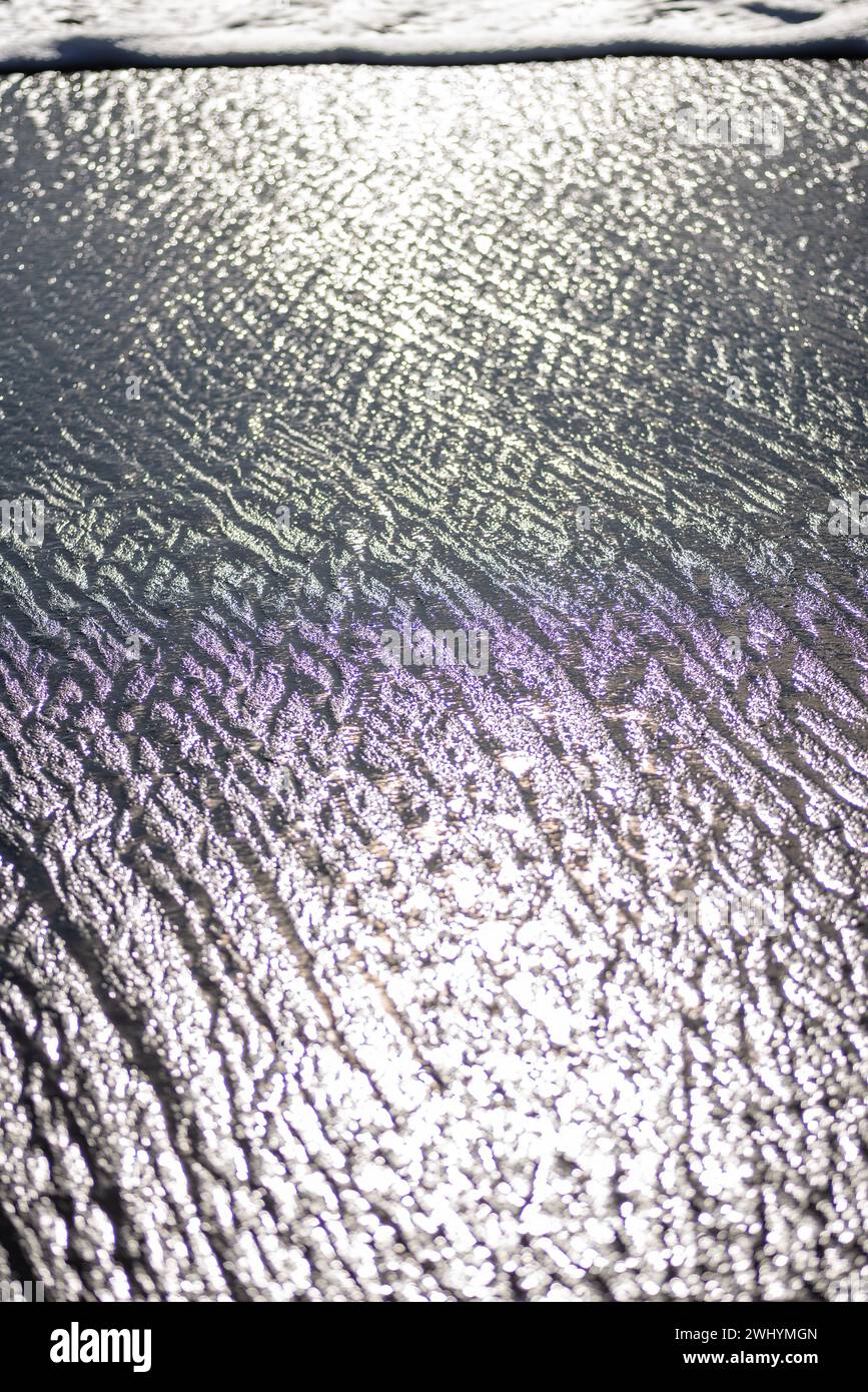 Macro photography, Seafoam bubbles, Sand grains, Close-up view, Coastal ...