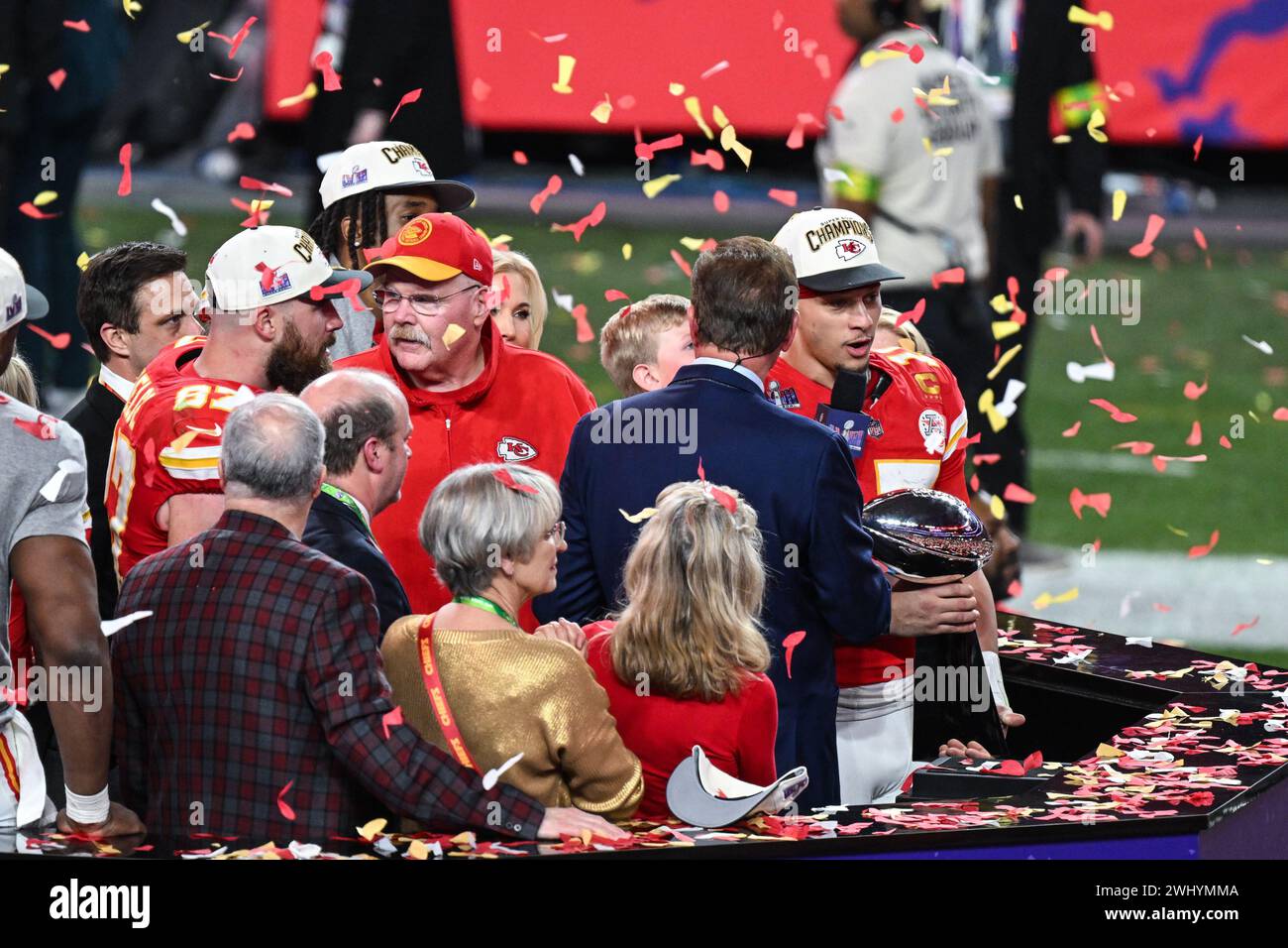 Patrick mahomes trophy hi-res stock photography and images - Alamy
