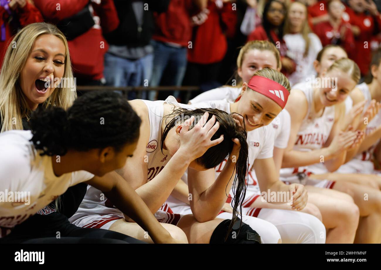 Bloomington, United States. 11th Feb, 2024. Indiana Hoosiers forward ...