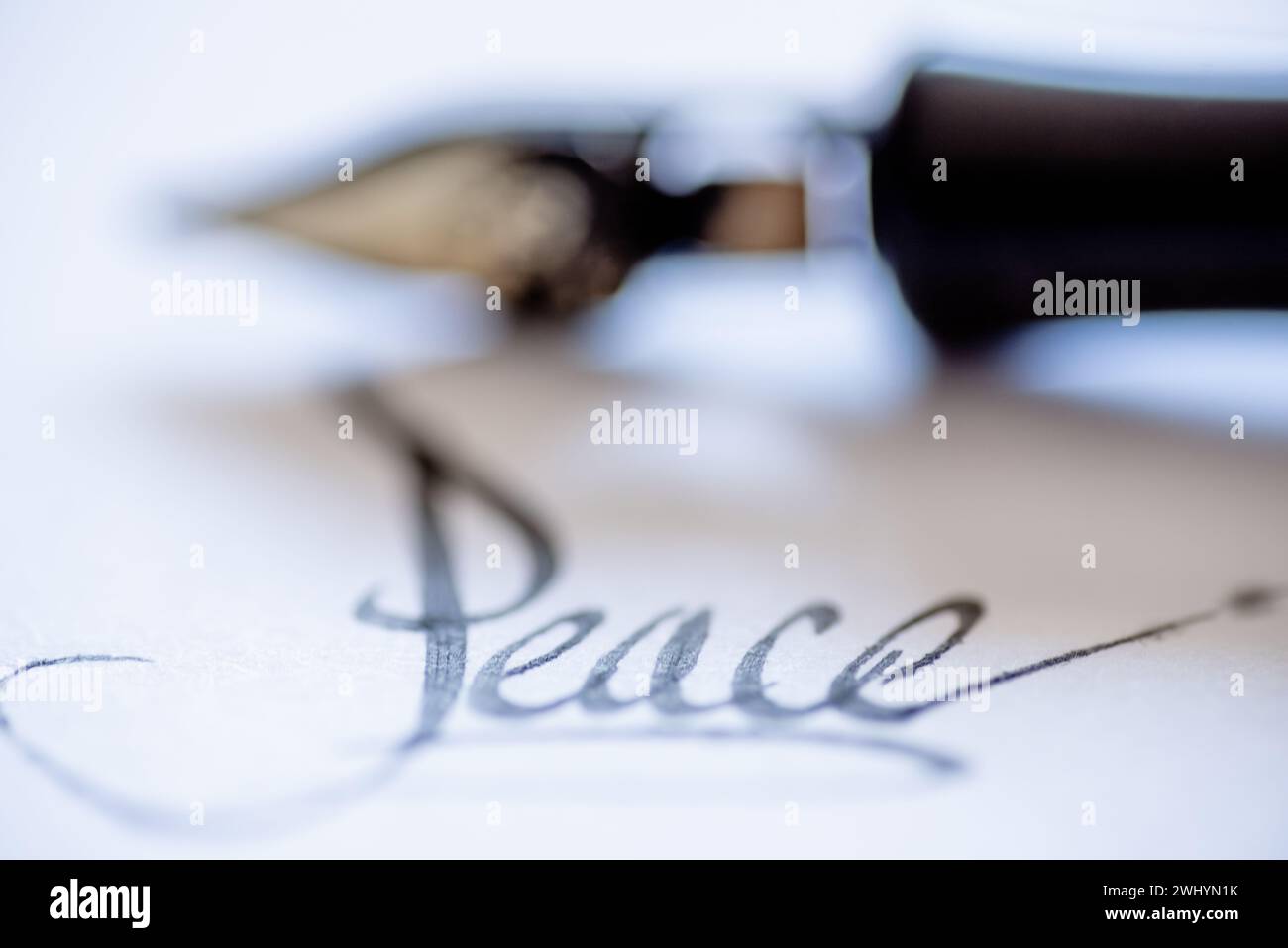 Peace, Calligraphy, Word, Fine, Shallow Depth of Field, Penmanship ...