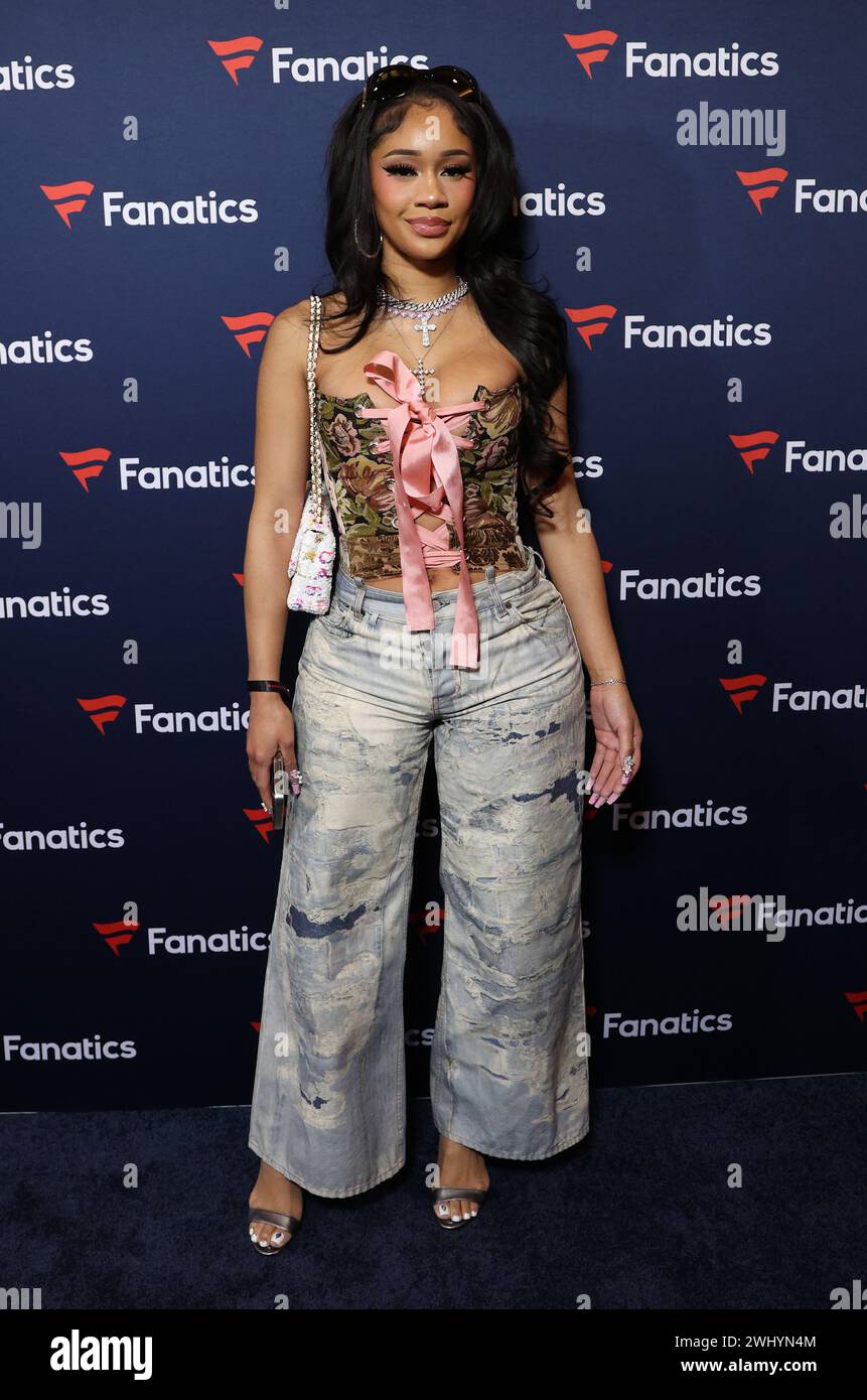 Las Vegas, USA. 10th Feb, 2024. Saweetie arriving to Michael Rubin's ...