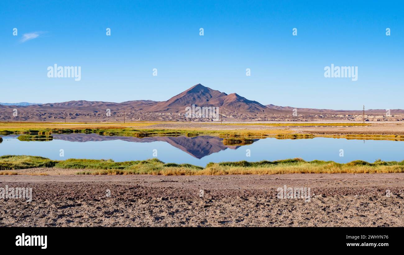 Tecopa Mountain, Panoramic View, Desert Oasis, Reflection, Perfect ...