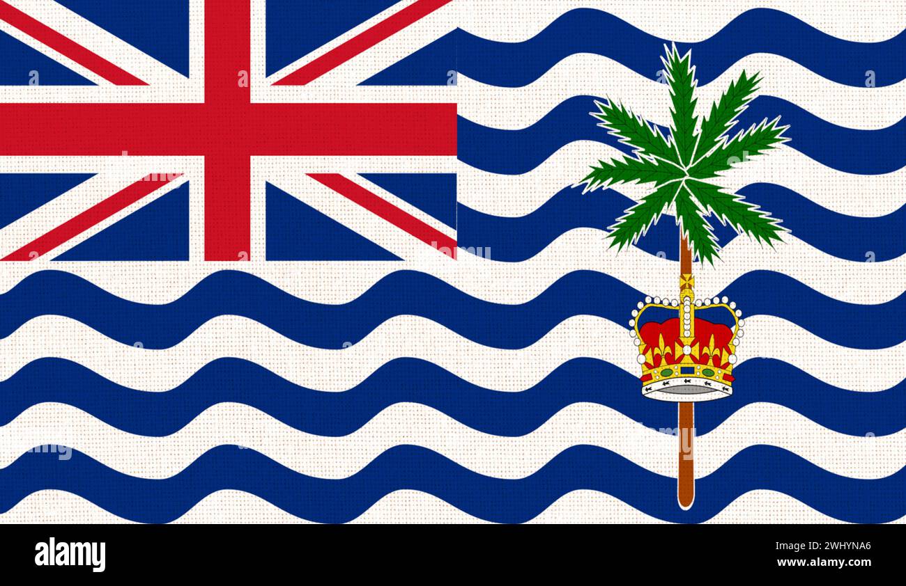 Flag of British Indian Ocean Territory. BIOT. flag of island country on ...