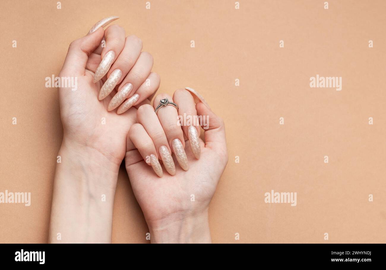 Spa manicure beautiful female hi-res stock photography and images - Alamy