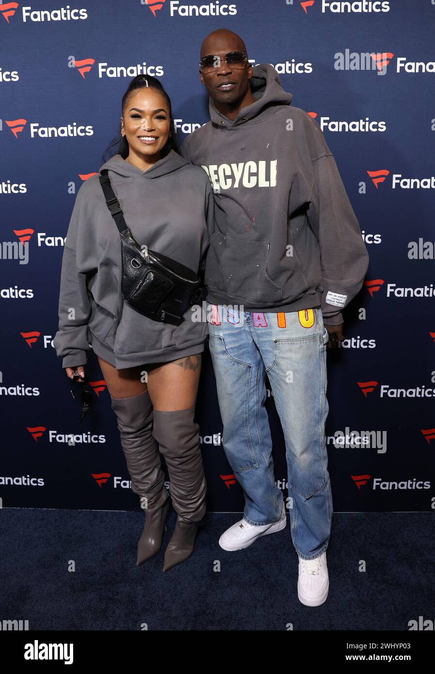 Las Vegas, USA. 10th Feb, 2024. Sharelle Rosado and Chad 'Ochocinco ...