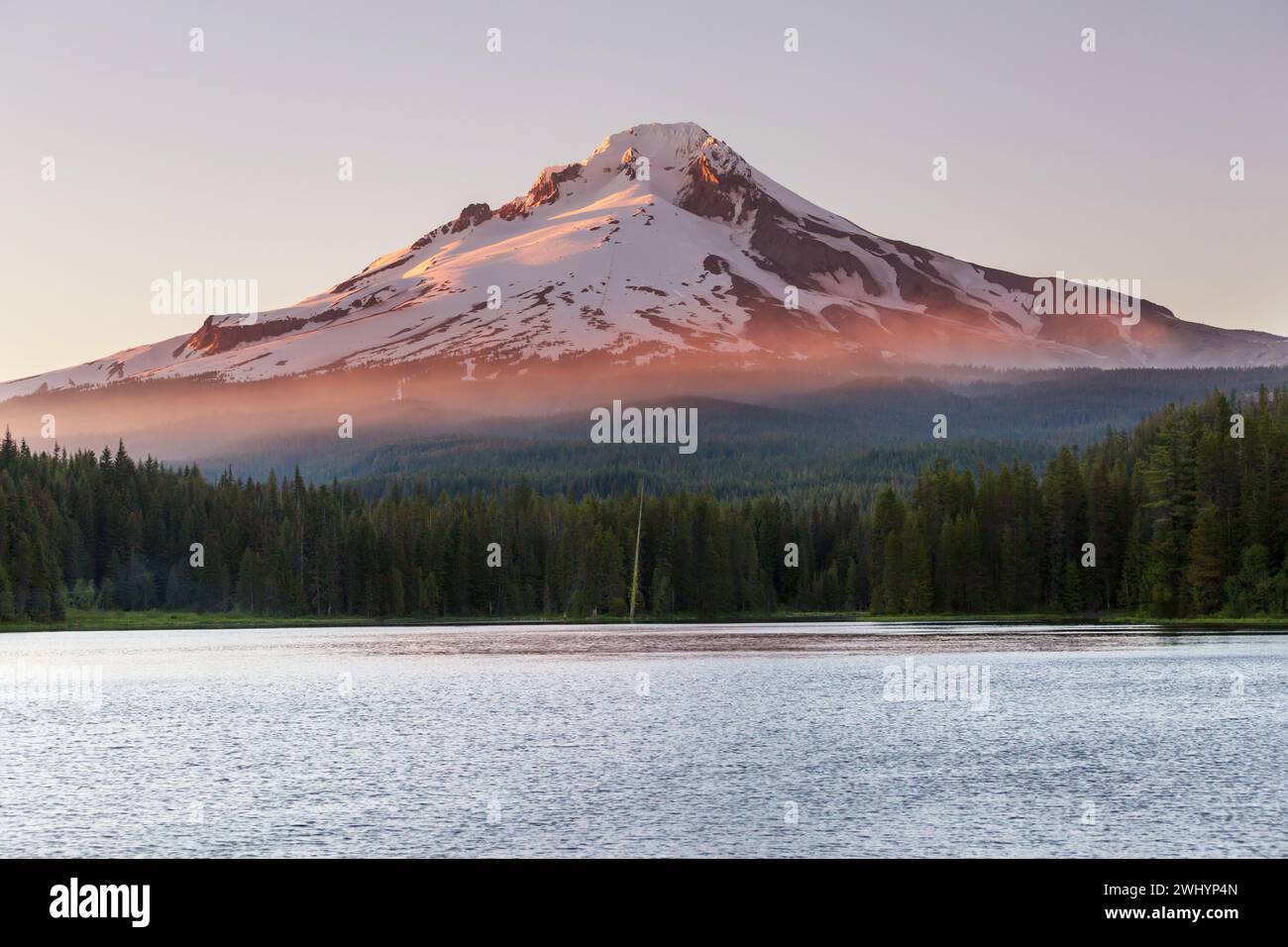 The Mount Hood stratovolcano is located around 70 km east of Portland ...