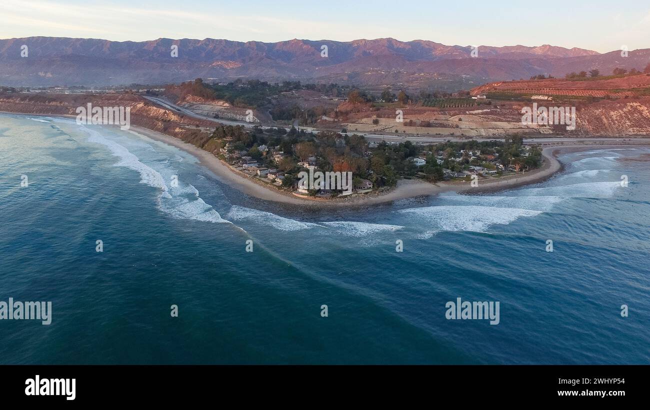Aerial, Rincon Surf Spot, Southern California, Perfect Waves, Surfing ...