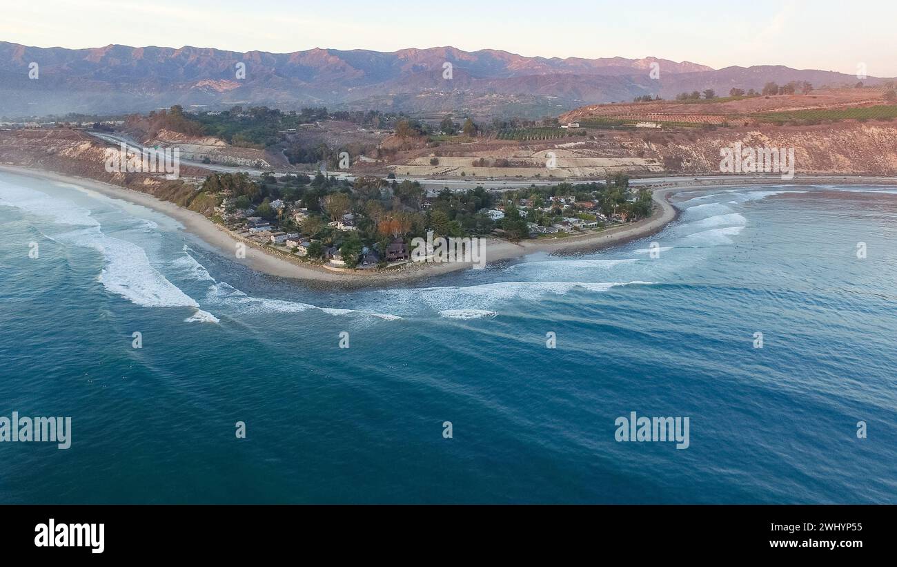 Aerial, Rincon Surf Spot, Southern California, Perfect Waves, Surfing ...