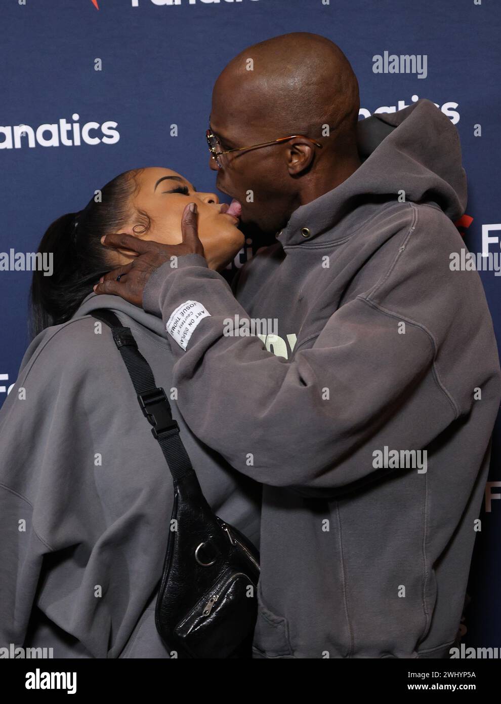 Las Vegas Usa 10th Feb 2024 Sharelle Rosado And Chad Ochocinco Johnson Arriving To Michael