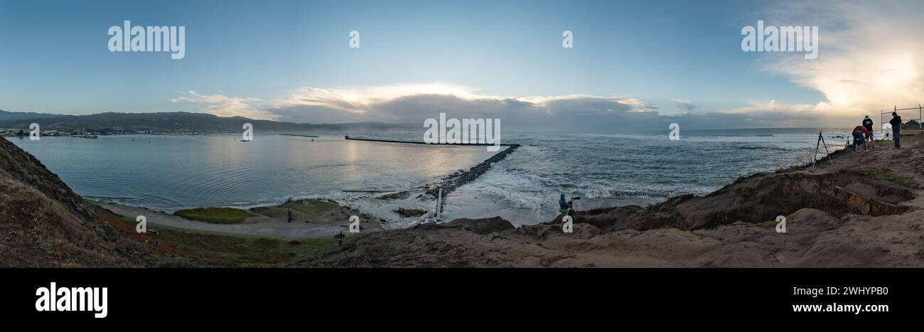 Half Moon Bay Harbor, Mavericks Surf, Sunrise, Early Morning ...
