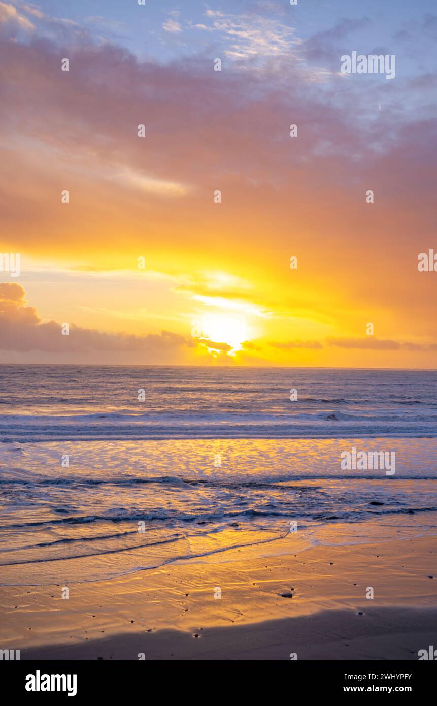Sunset, Half Moon Bay, Pacific Ocean, Brilliant, Bright Sun, Vivid ...