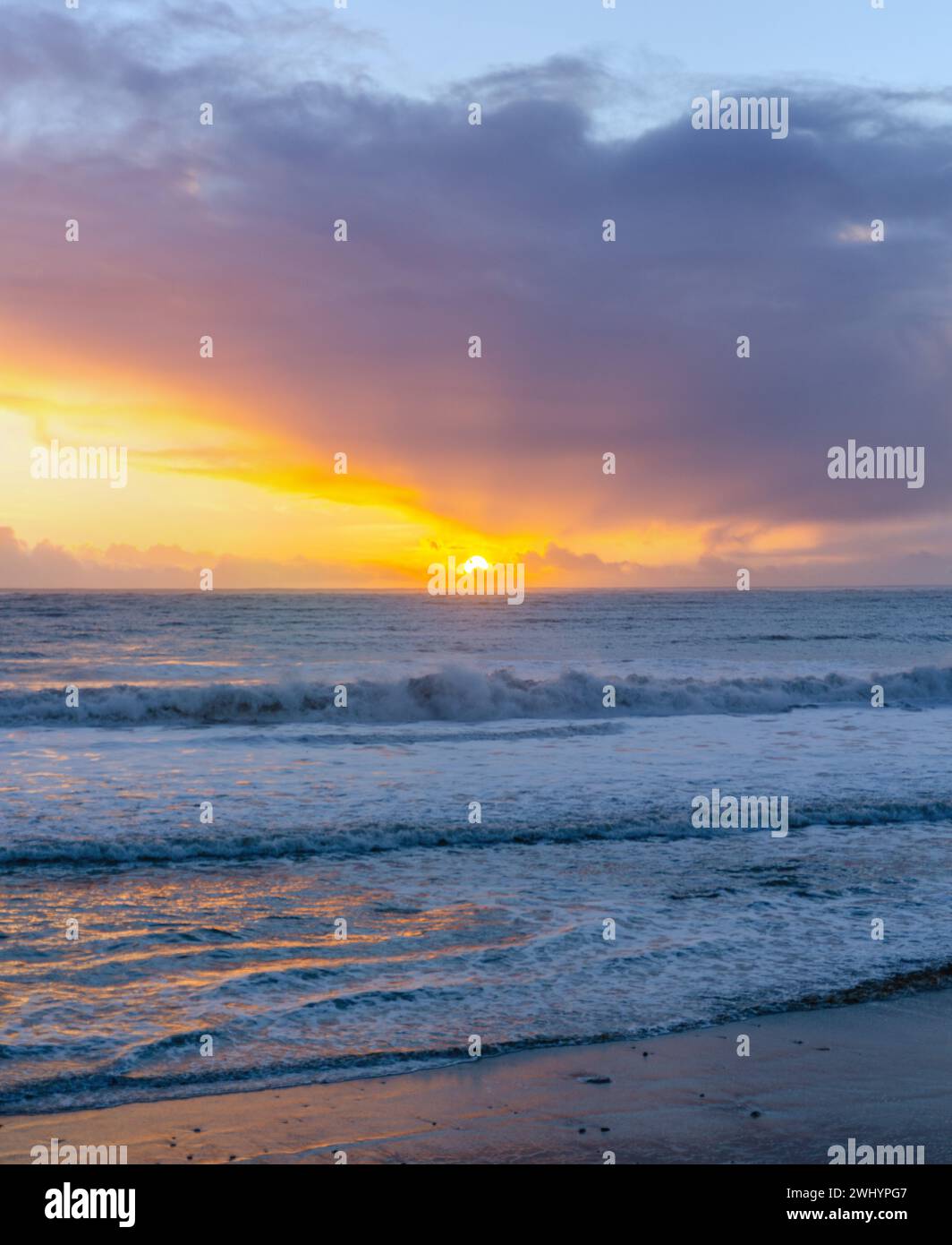 Sunset, Half Moon Bay, Pacific Ocean, Brilliant, Bright Sun, Vivid ...