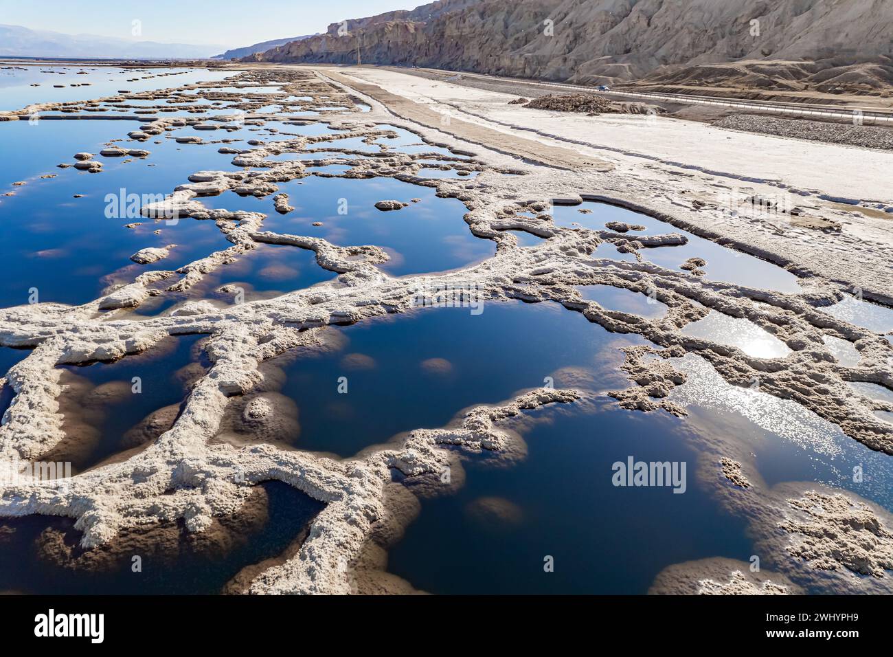 The drainless salt lake Stock Photo - Alamy