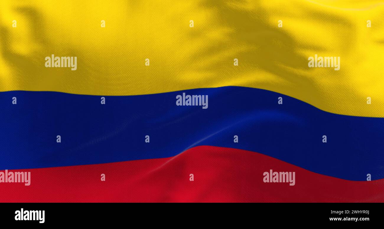 Flag colombia blowing in hi-res stock photography and images - Alamy