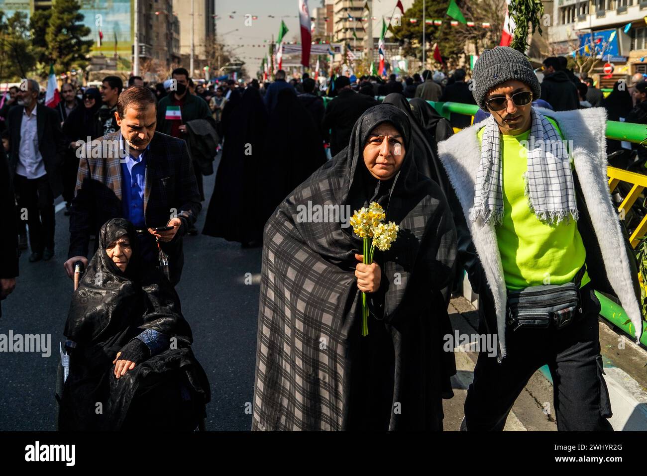 Iranian people gather to mark the 45th anniversary of the Islamic ...