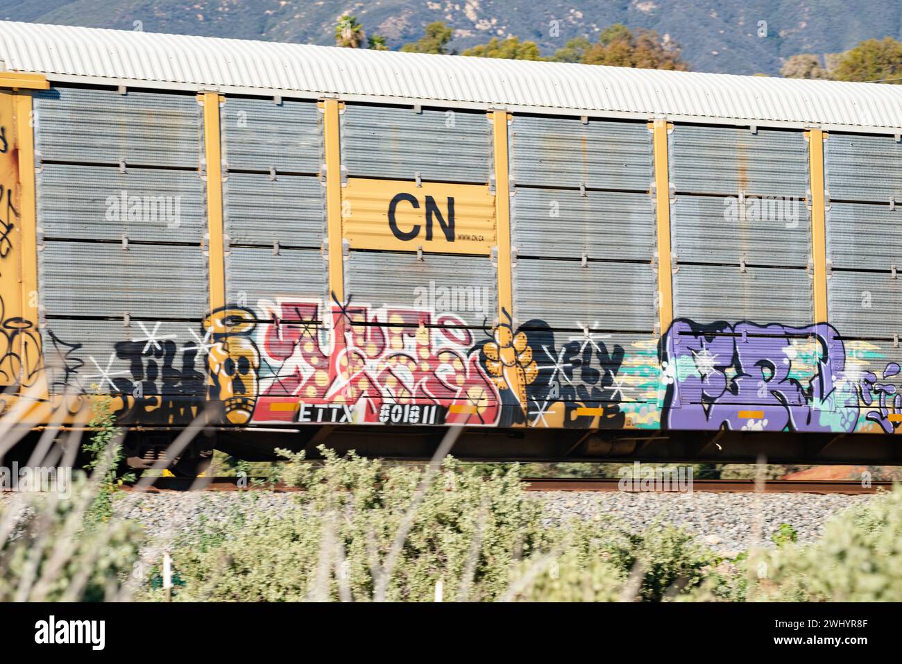 Graffiti, Freight Train, Santa Barbara, Urban Art, Street Art, Colorful ...