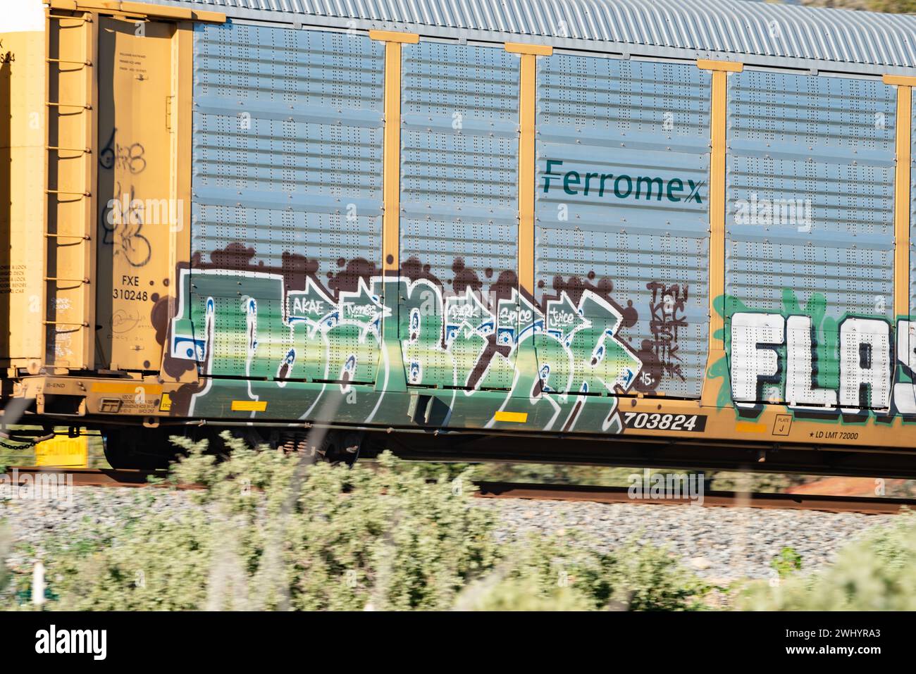 Graffiti, Freight Train, Santa Barbara, Urban Art, Street Art, Colorful ...