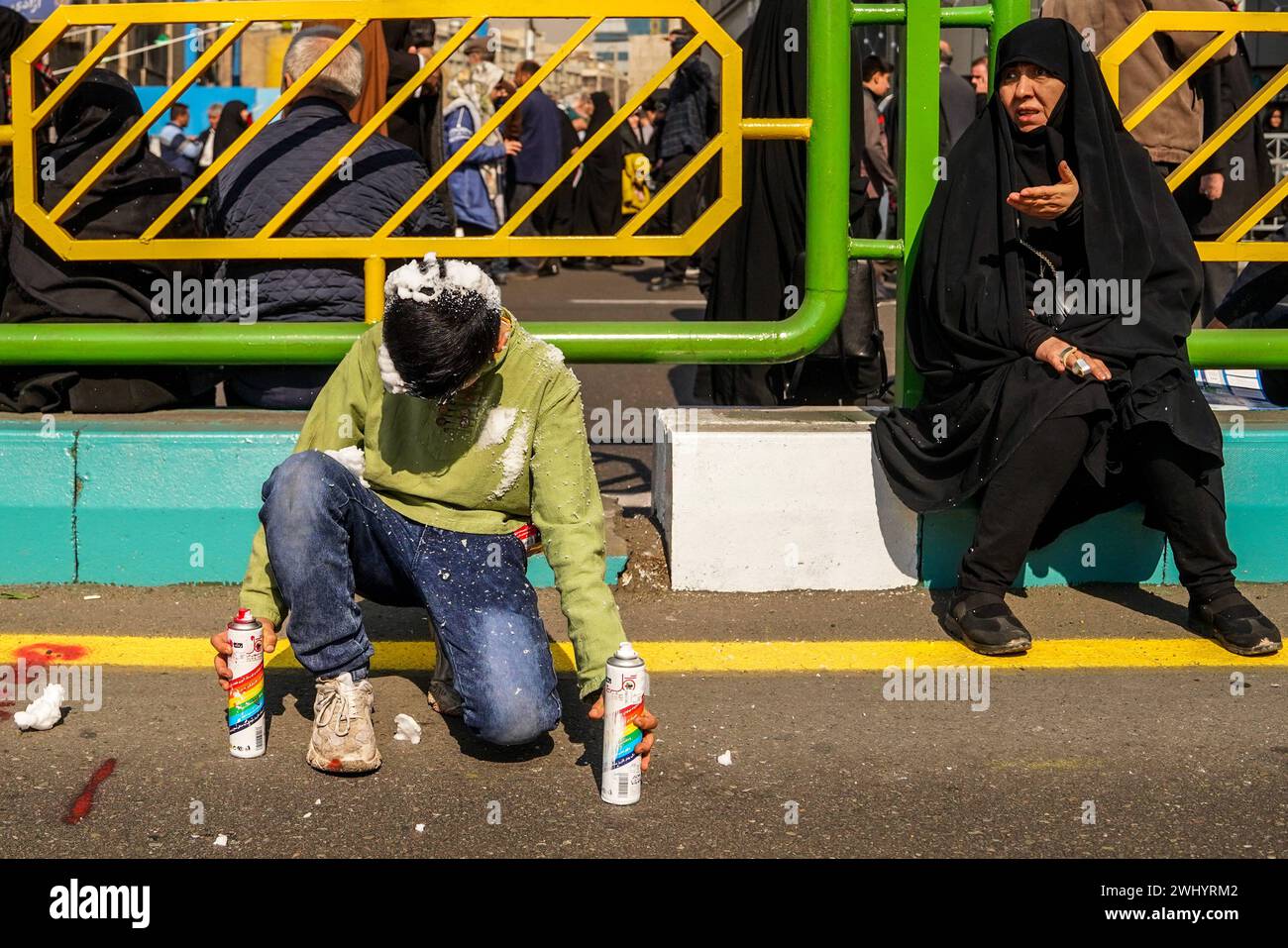 Iranian people gather to mark the 45th anniversary of the Islamic ...