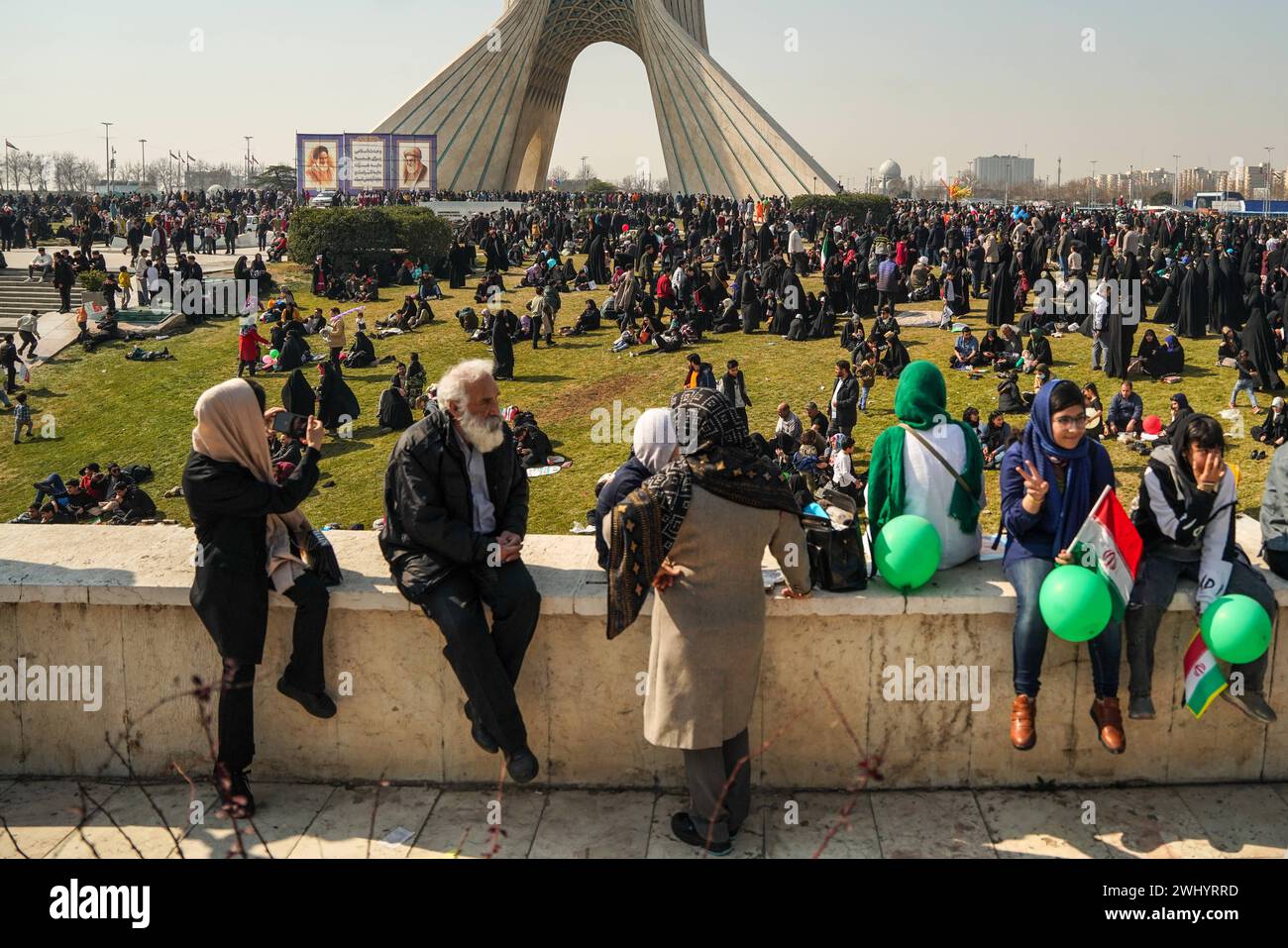 Iranian people gather to mark the 45th anniversary of the Islamic ...