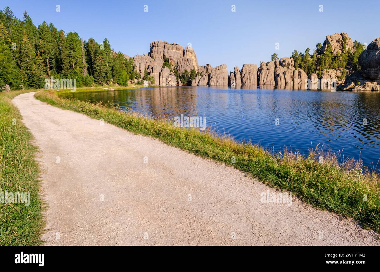 Sylvan Lake in Custer State Park, in the Black Hills of South Dakota ...