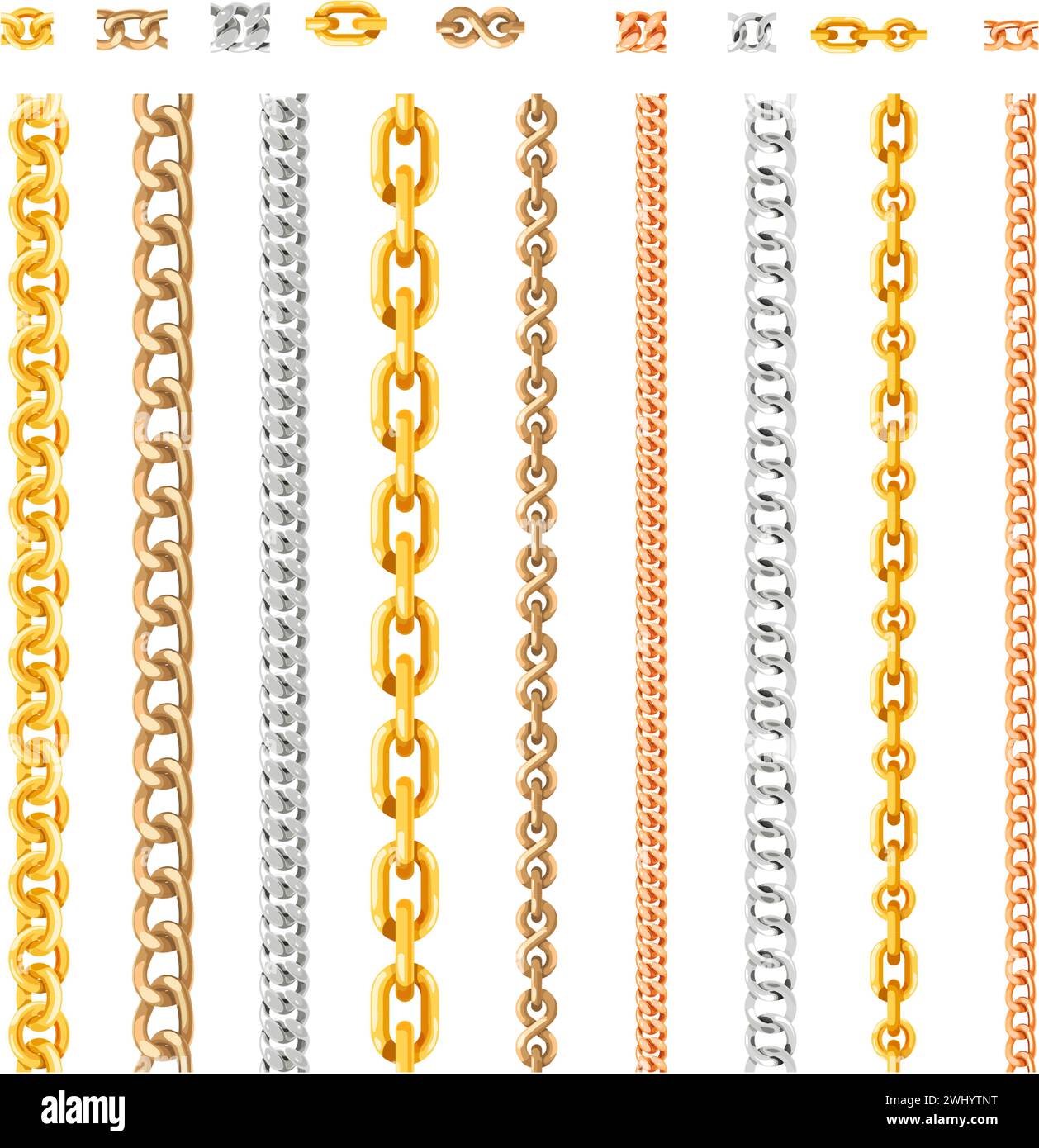 Gold chain necklace for men Stock Vector Images - Alamy