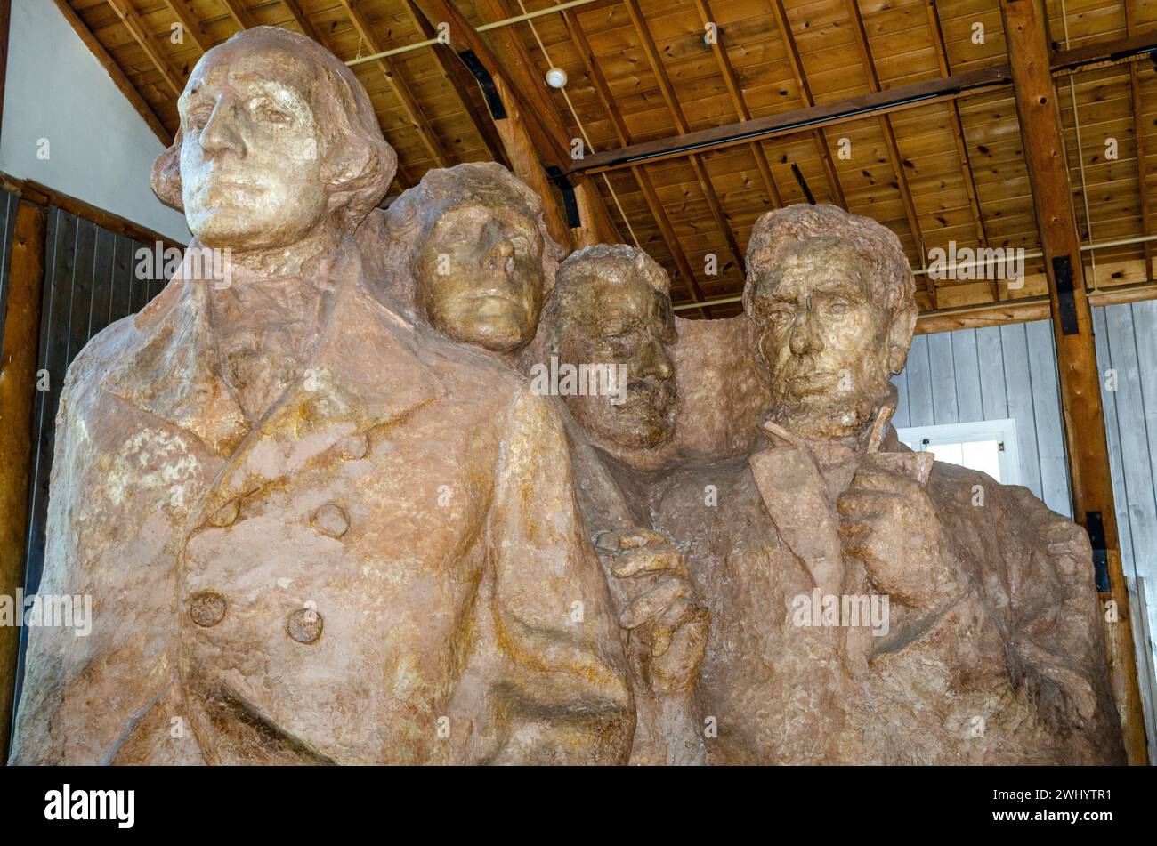 View of the sculpture from the Sculptor's Studio with a protoype model ...