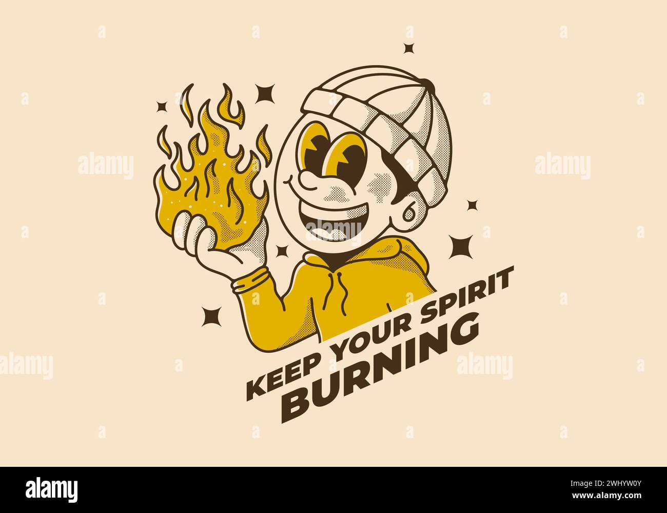 Fire spirit cartoon Stock Vector Images - Alamy