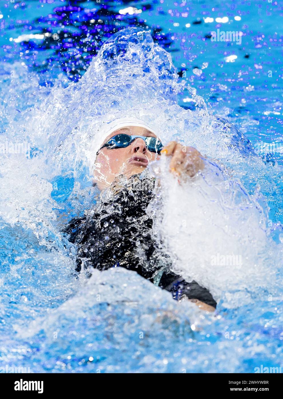 DOHA - Kira Toussaint in action in the women's 100 back during the ...
