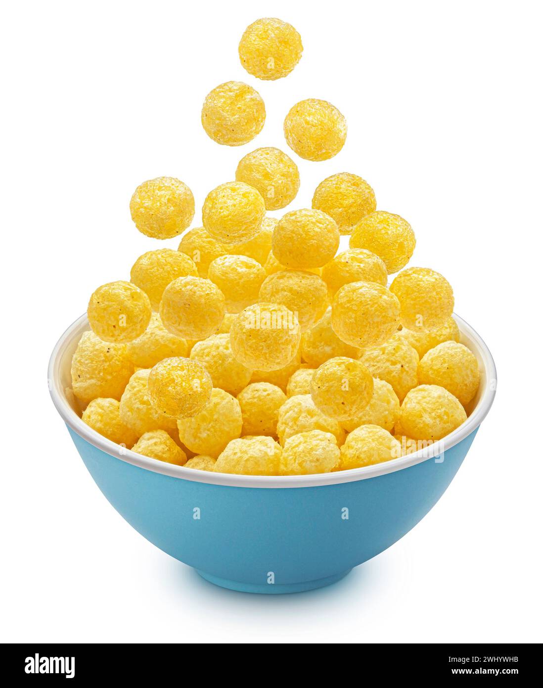 Corn balls isolated on white background with clipping path Stock Photo ...