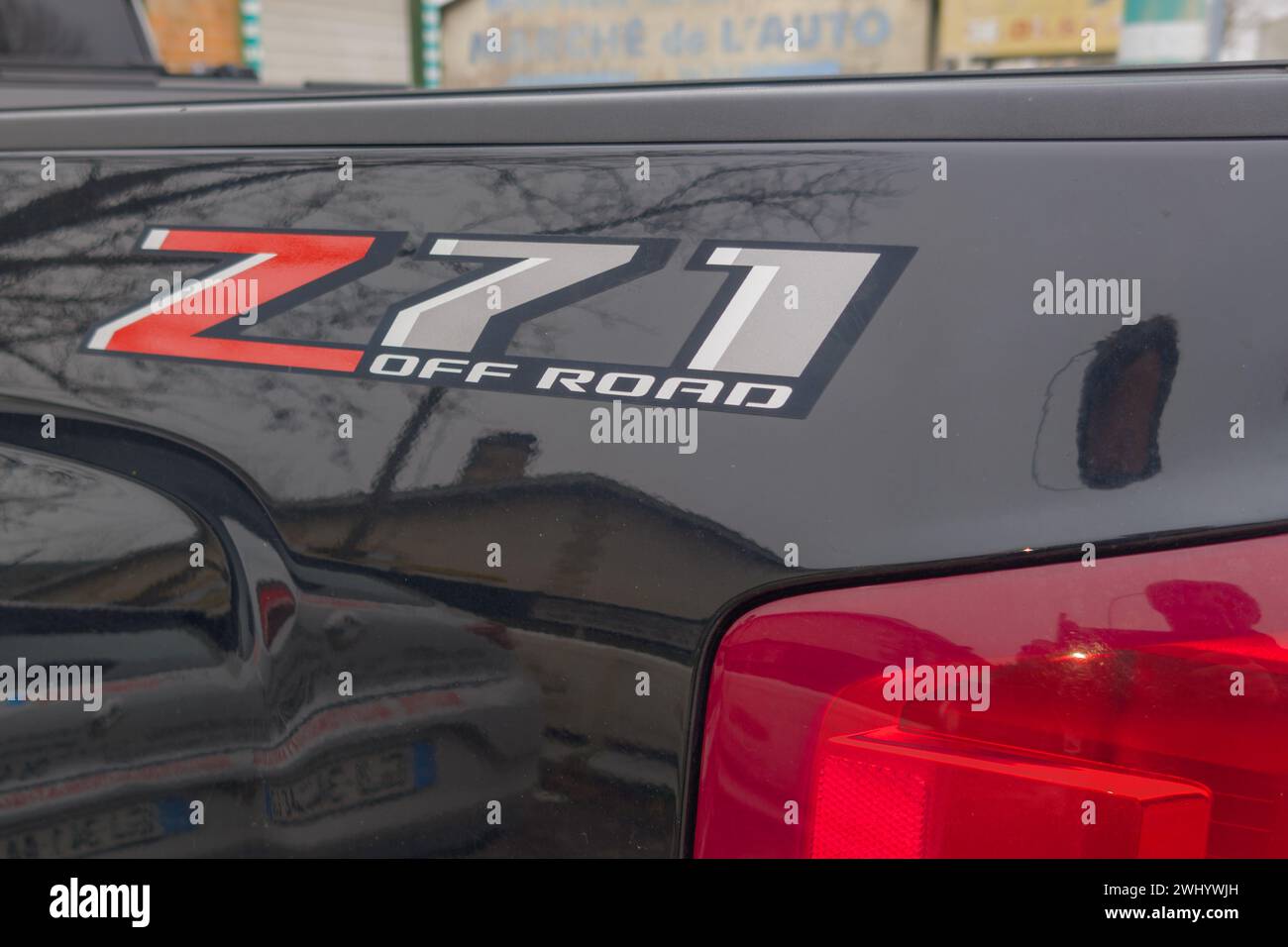 Bordeaux , France - 02 05 2024 : Chevrolet silverado z71 off road car ...