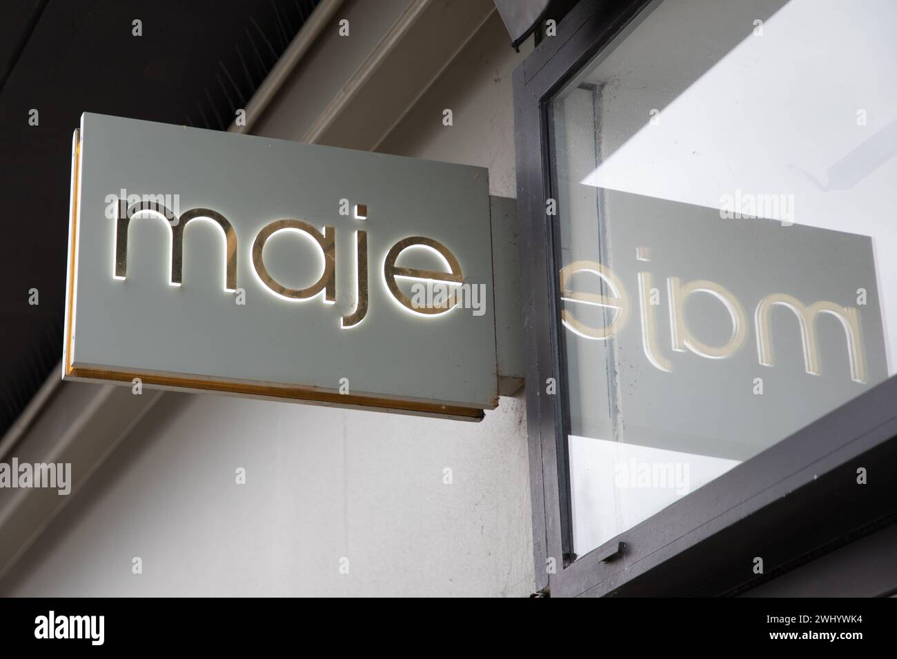 arcachon , France - 02 12 2024 : Maje logo text and brand sign clothes ...