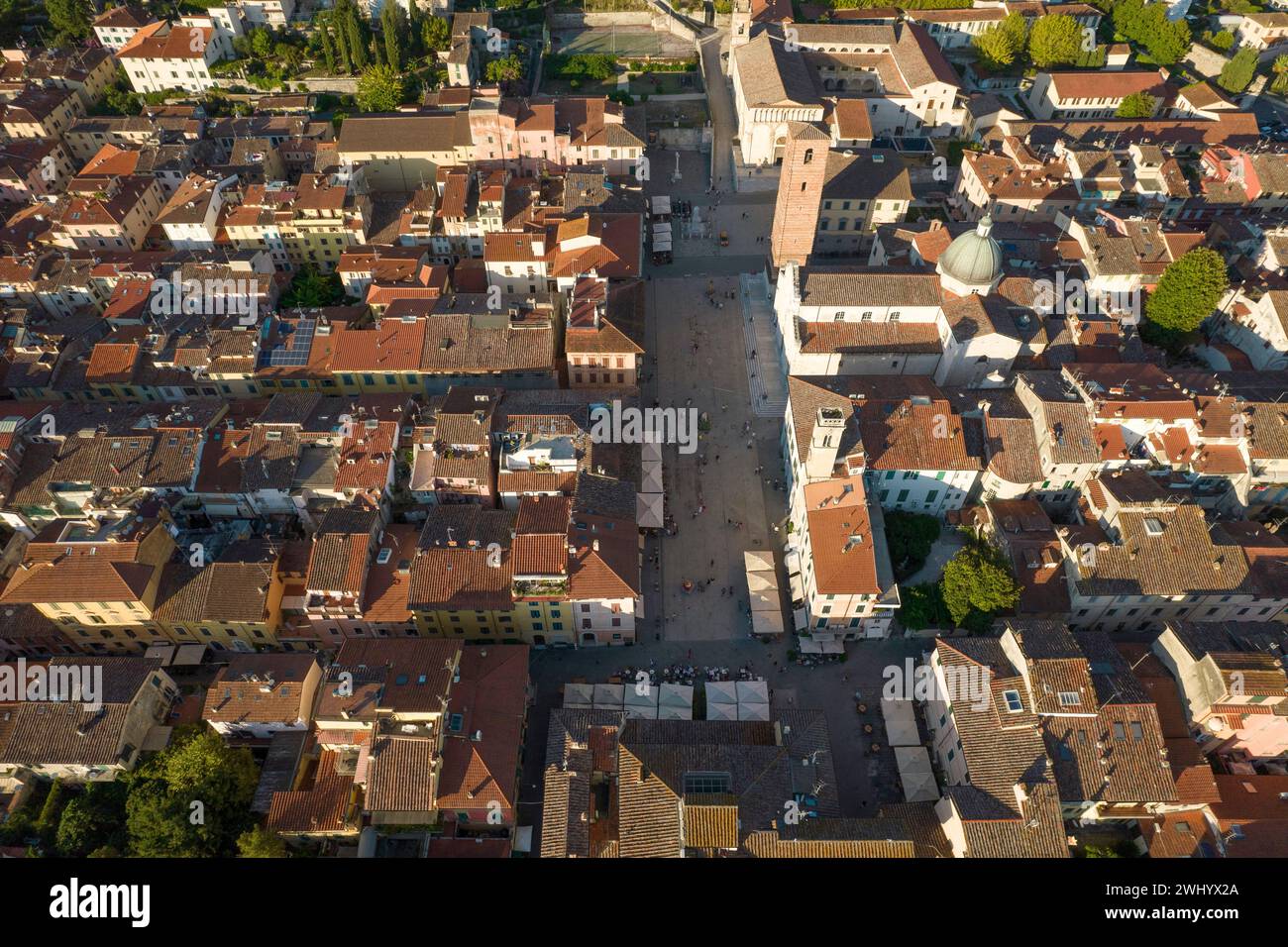 Aerial view of the city of Pietrasanta Versilia Tuscany Stock Photo - Alamy