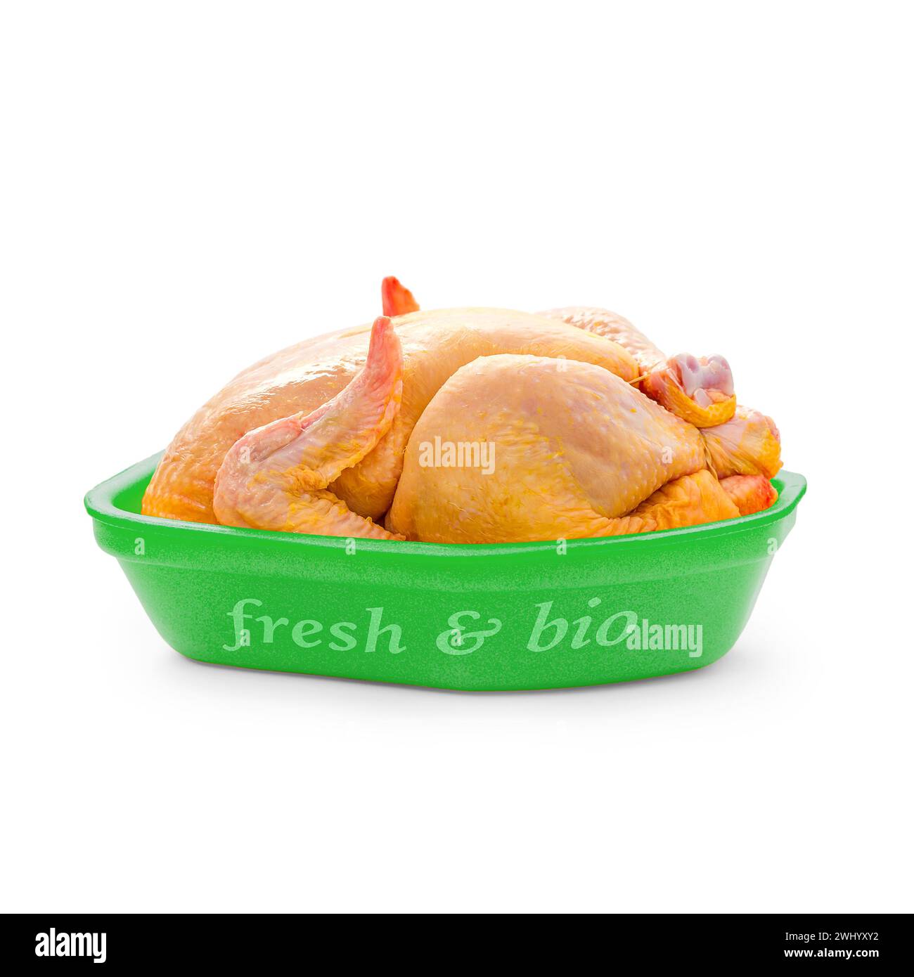 Raw whole chicken isolated tray hi-res stock photography and images - Alamy