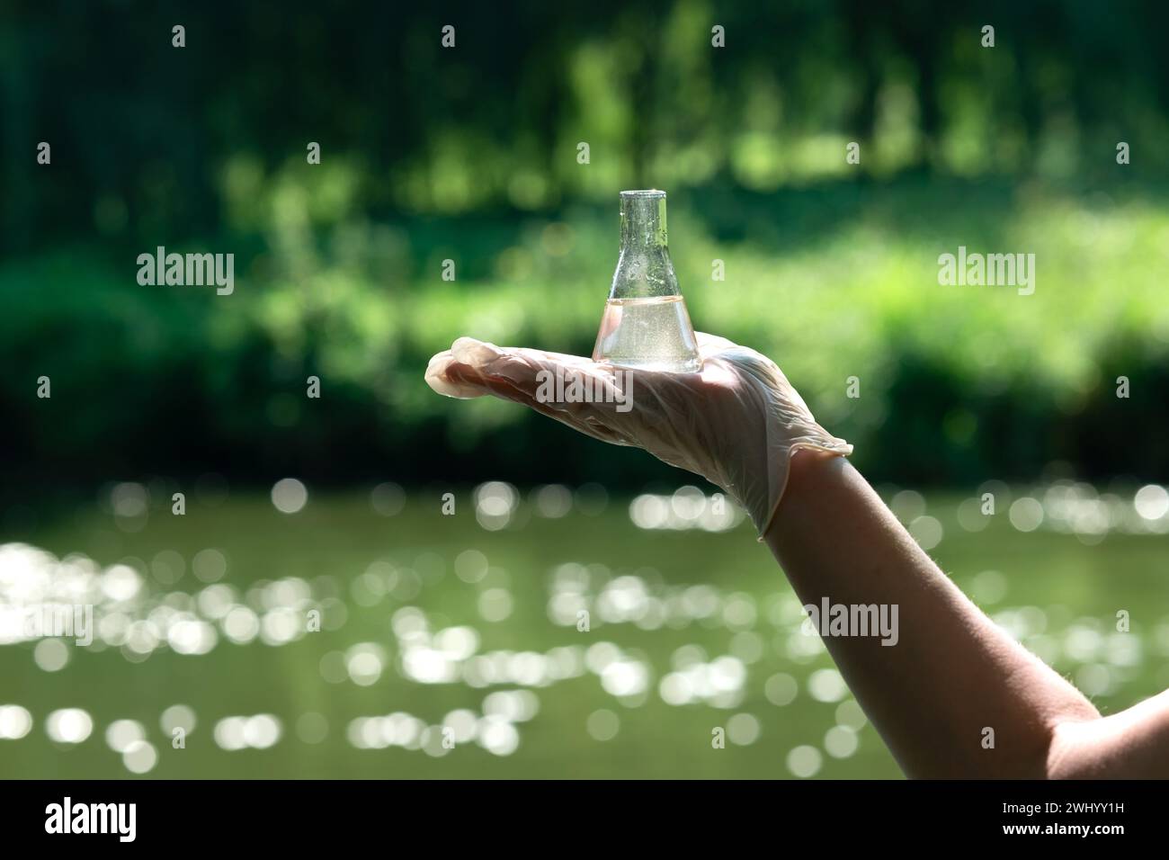 Sampling water for testing. Study of the quality of waste and drinking ...