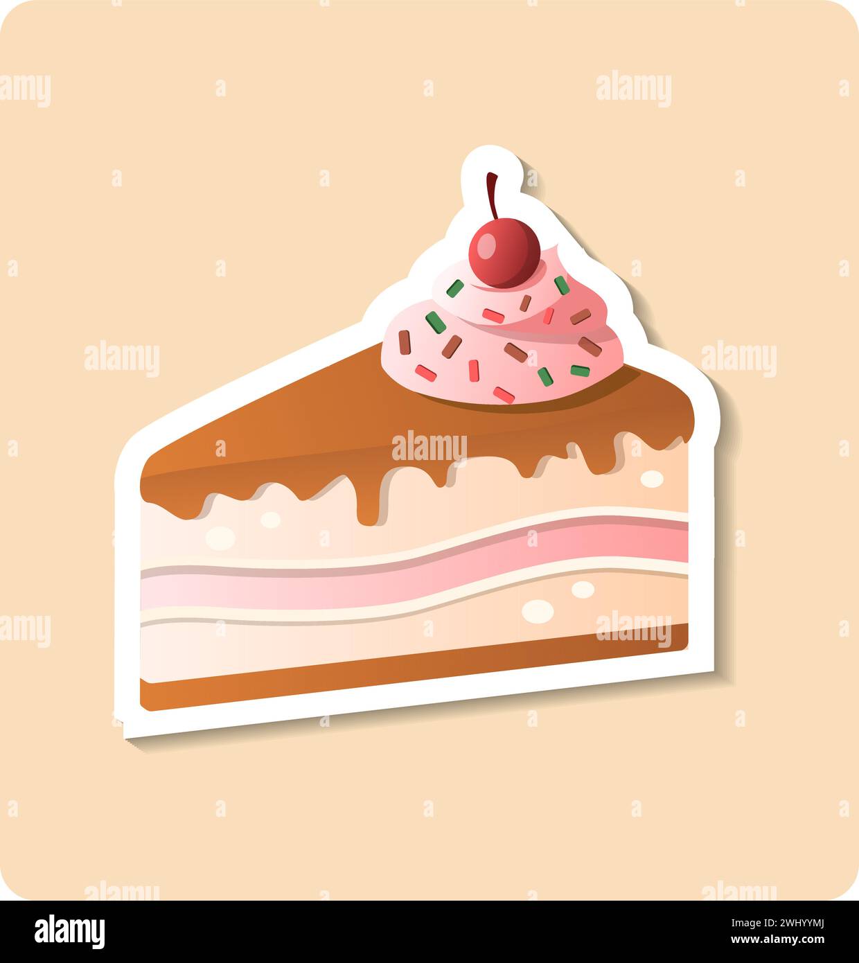 Candy sticker illustration. Stick, round, heart, striped, sweets ...
