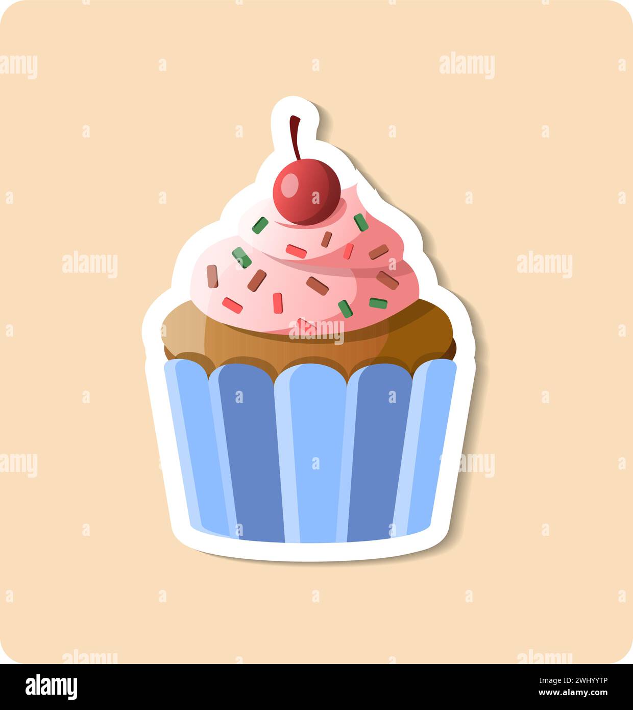Cookies sticker illustration. Stand, lid, transparent, bakery. Editable ...