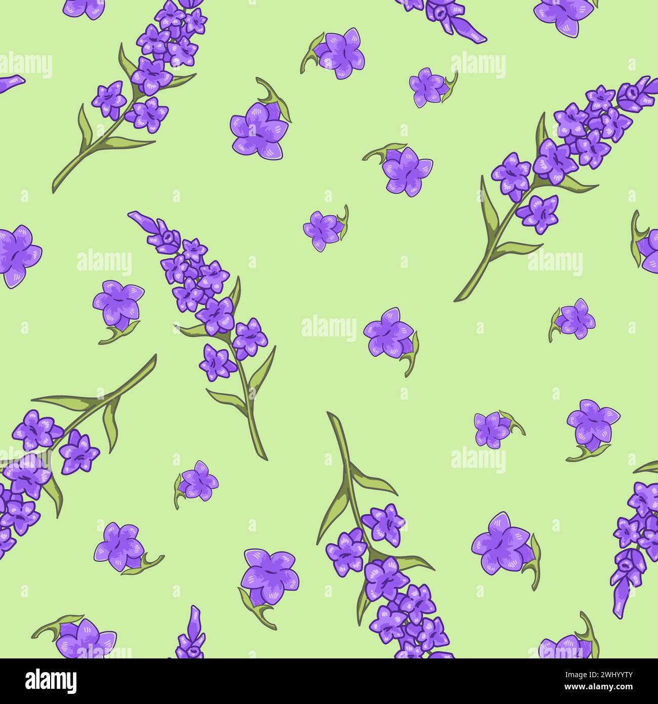 Sprigs of lavender flowers Stock Vector Images - Alamy