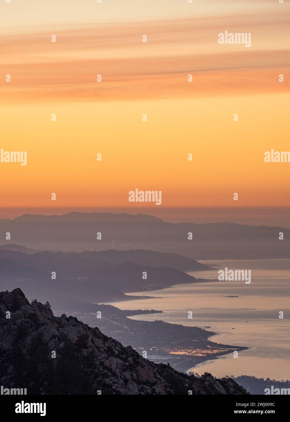 Telephoto, Sunrise, Carpinteria, Ventura, Southern California, Coast ...