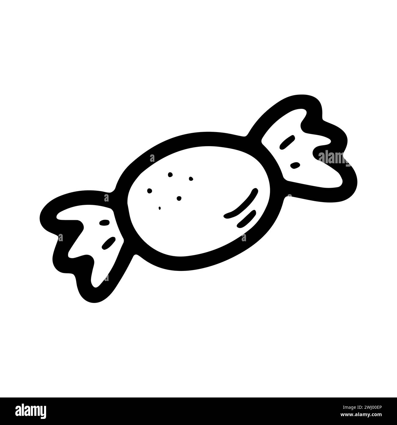 Wrapped Candy Clipart Black And White