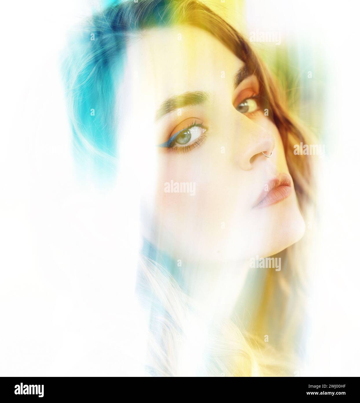 Woman mental health double exposure hi-res stock photography and images ...