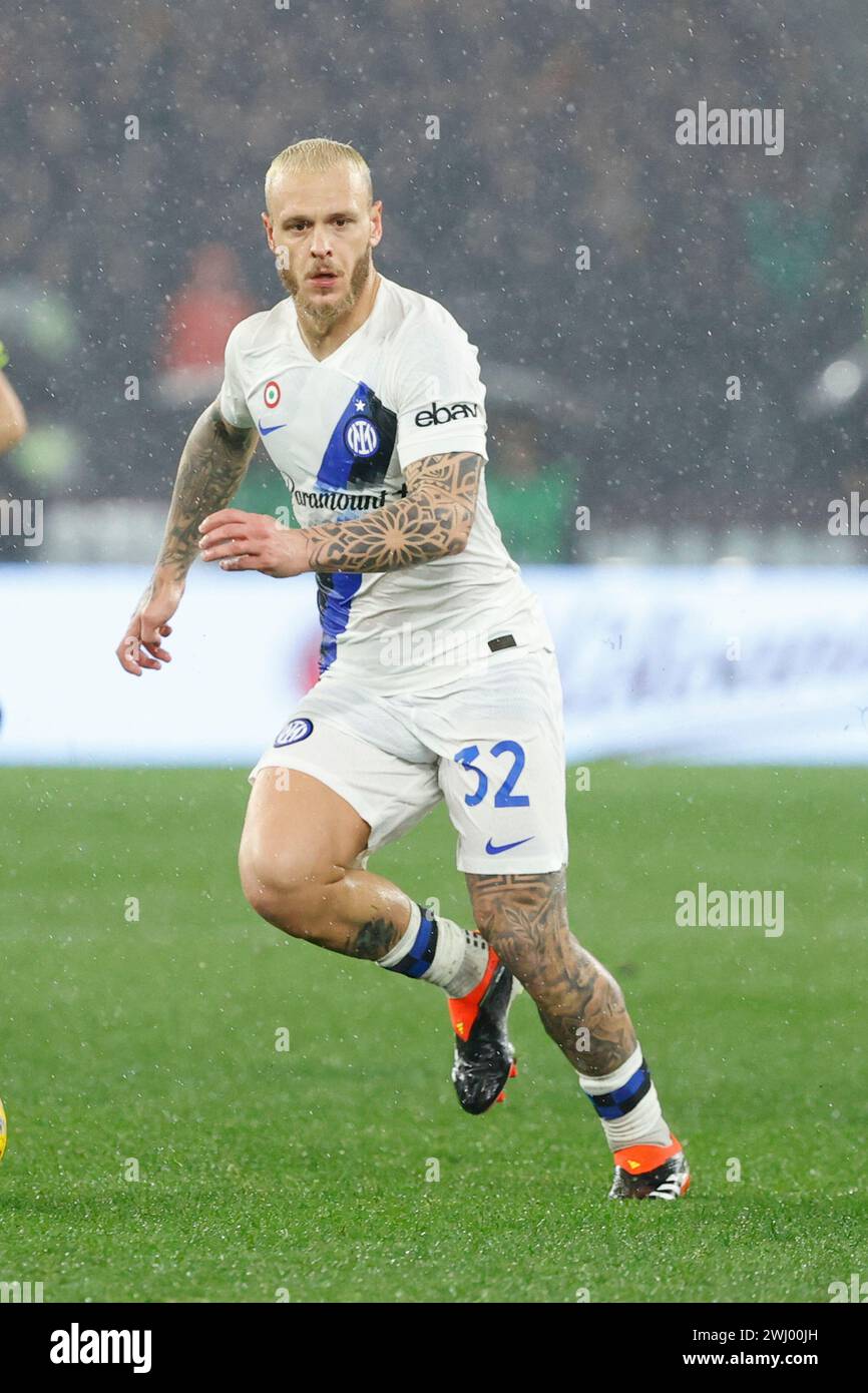 Rome, Lazio, Italy. 10th Feb, 2024. i321x during Serie A soccer match ...