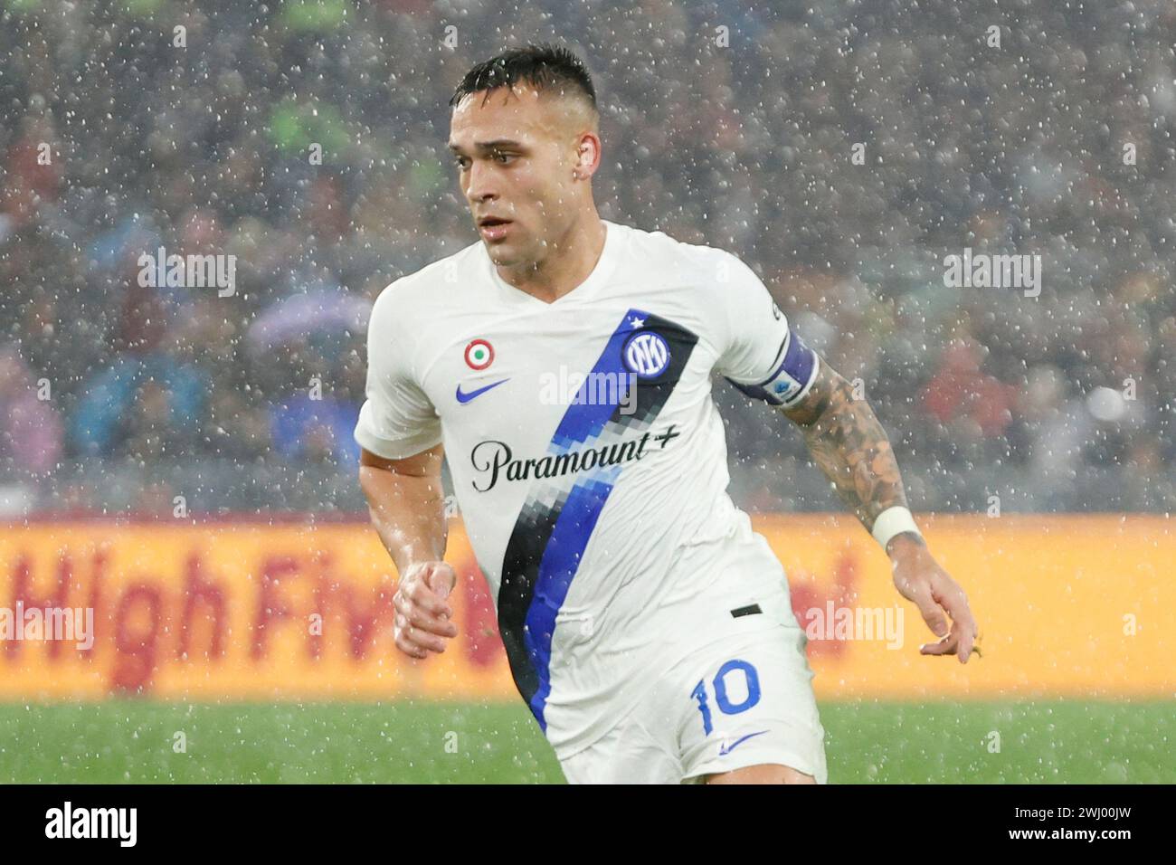 Rome, Lazio, Italy. 10th Feb, 2024. 10 during Serie A soccer match AS ...